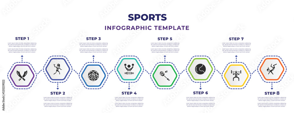 sports infographic design template with saber, american football player ...