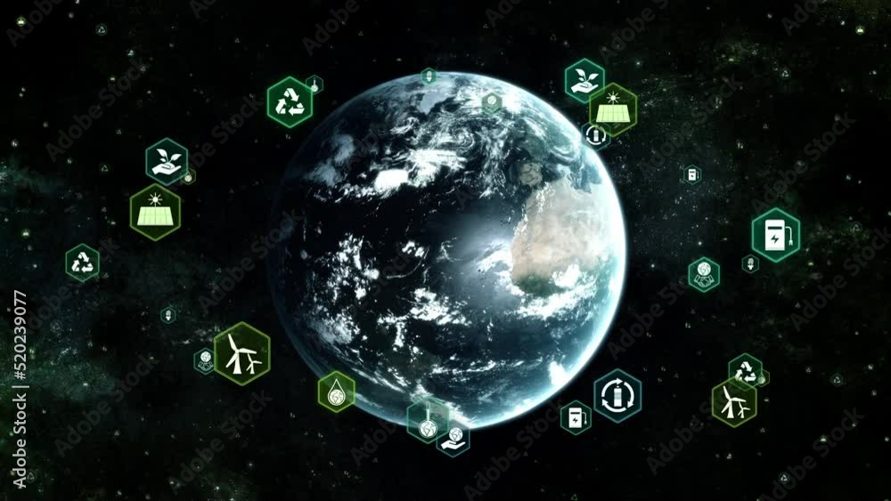 Earth in Space and orbiting sustainable development goals and ecology ...