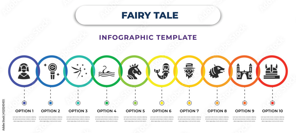 fairy tale infographic design template with damsel, enchanted mirror ... fairy tale infographic design template with damsel, enchanted mirror ...