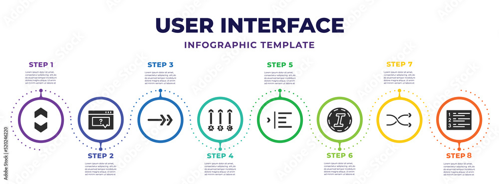 user interface infographic design template with up and down arrow ...