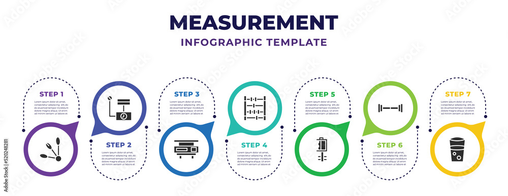 measurement infographic design template with three measuring spoons ...