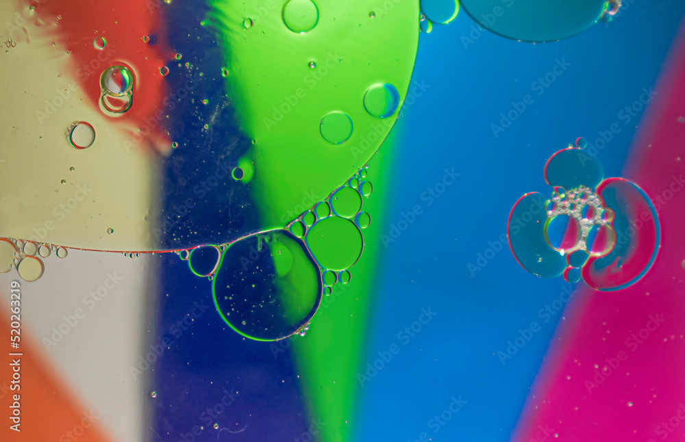 Bright bubbles with a colorful background. Stock Photo | Adobe Stock