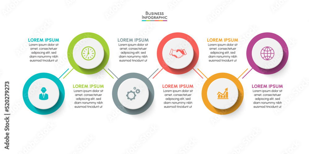 Business data visualization. timeline infographic icons designed for ...