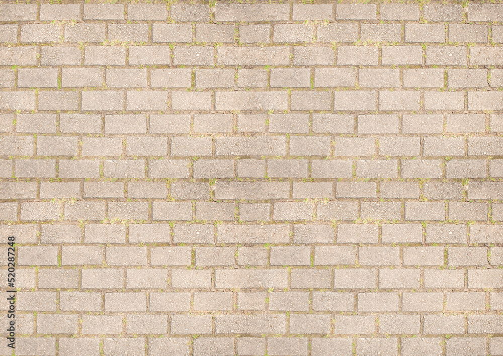 Textura de piso ladrillo urbano con tierra y pasto Stock Photo | Adobe ...