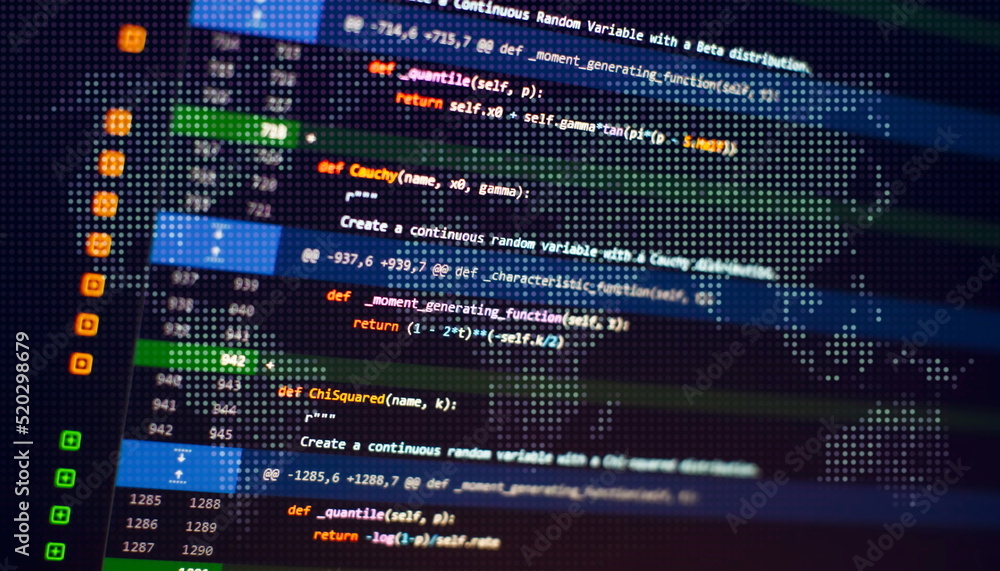 Website development. Server logs analysis. Closeup developing programming and coding ...