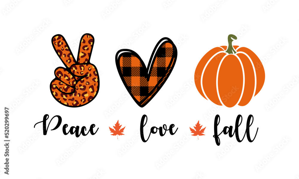 Peace love fall - Pumpkin Autumn Vector and Clip Art Stock Vector ...