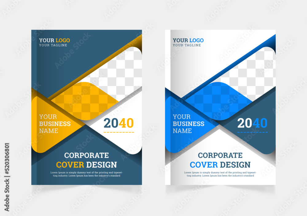 corporate book cover design template a4 or can be used to annual report ...