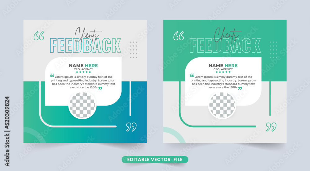 Customer service feedback template with light green and white colors ...