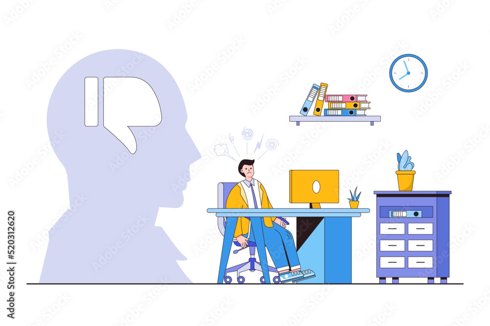 Demotivation from failure, bad feedback, mental breakdown or depression ...