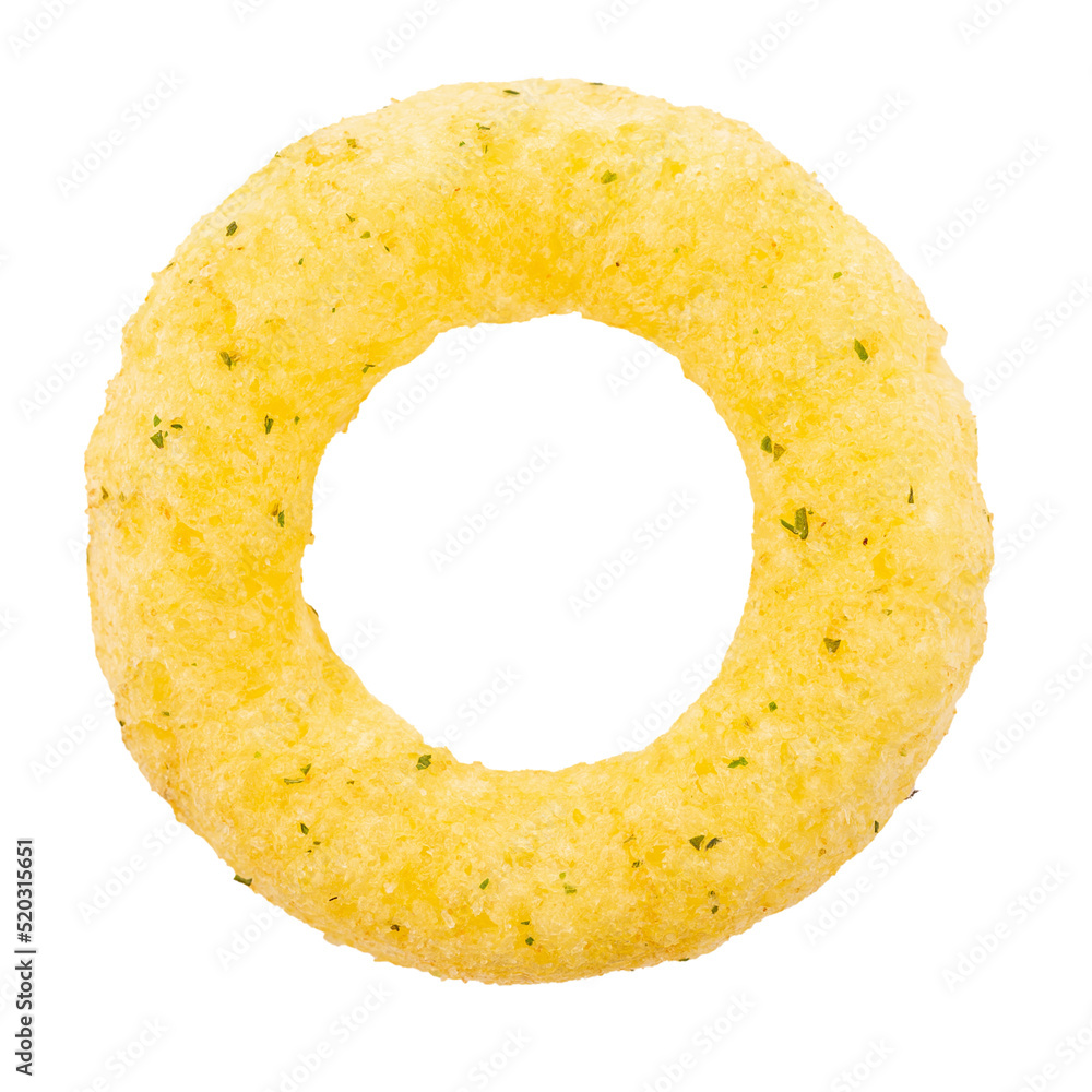 Crispy onion rings, isolated on white background, full depth of field ...
