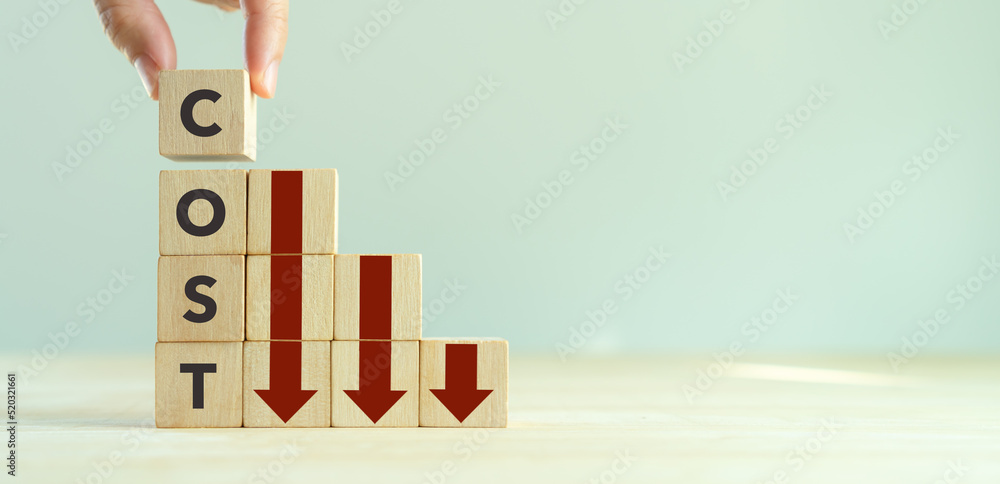 Lean cost thinking concept. Cost reduction concept. Business process ...