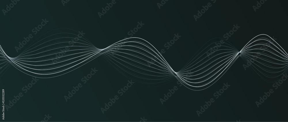 Double wavy wave line with solid colored background, sine wave ...