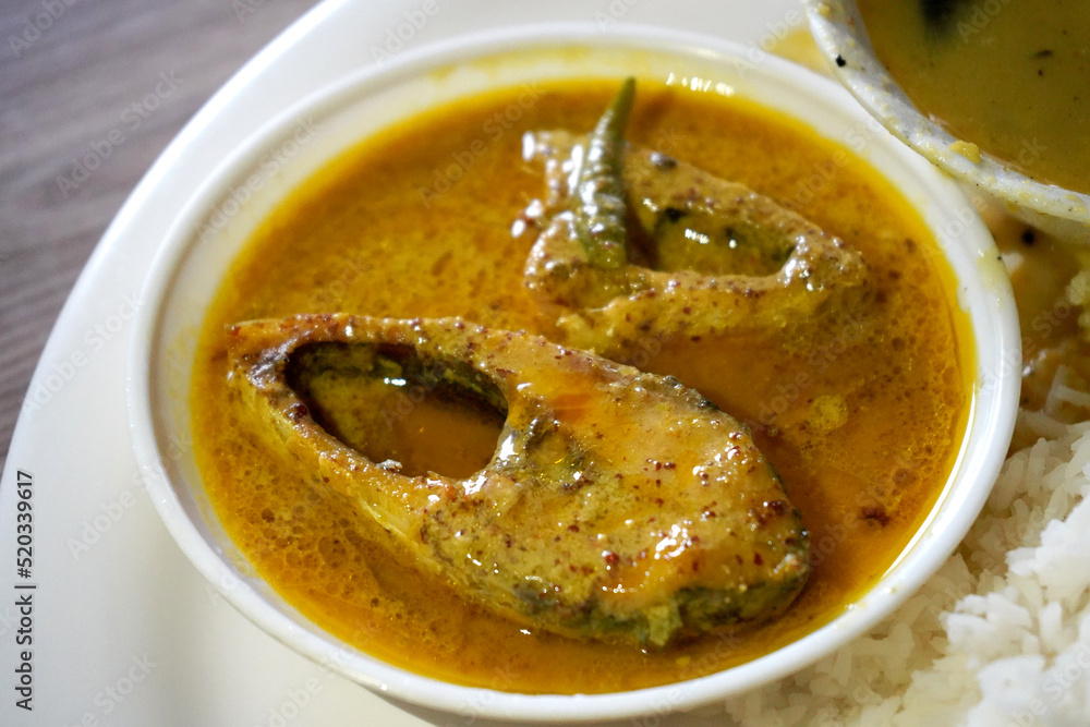 Sorshe Ilish, Bengal Dishes Hilsa Fish Cooked with Mustard Stock Photo ...