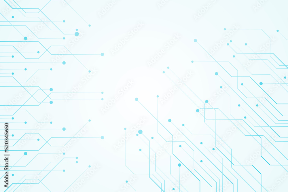 White background with blue technology circuit Stock Vector | Adobe Stock