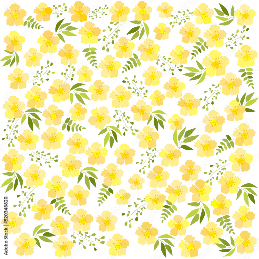 Fondo con flores amarillas. Stock Vector | Adobe Stock