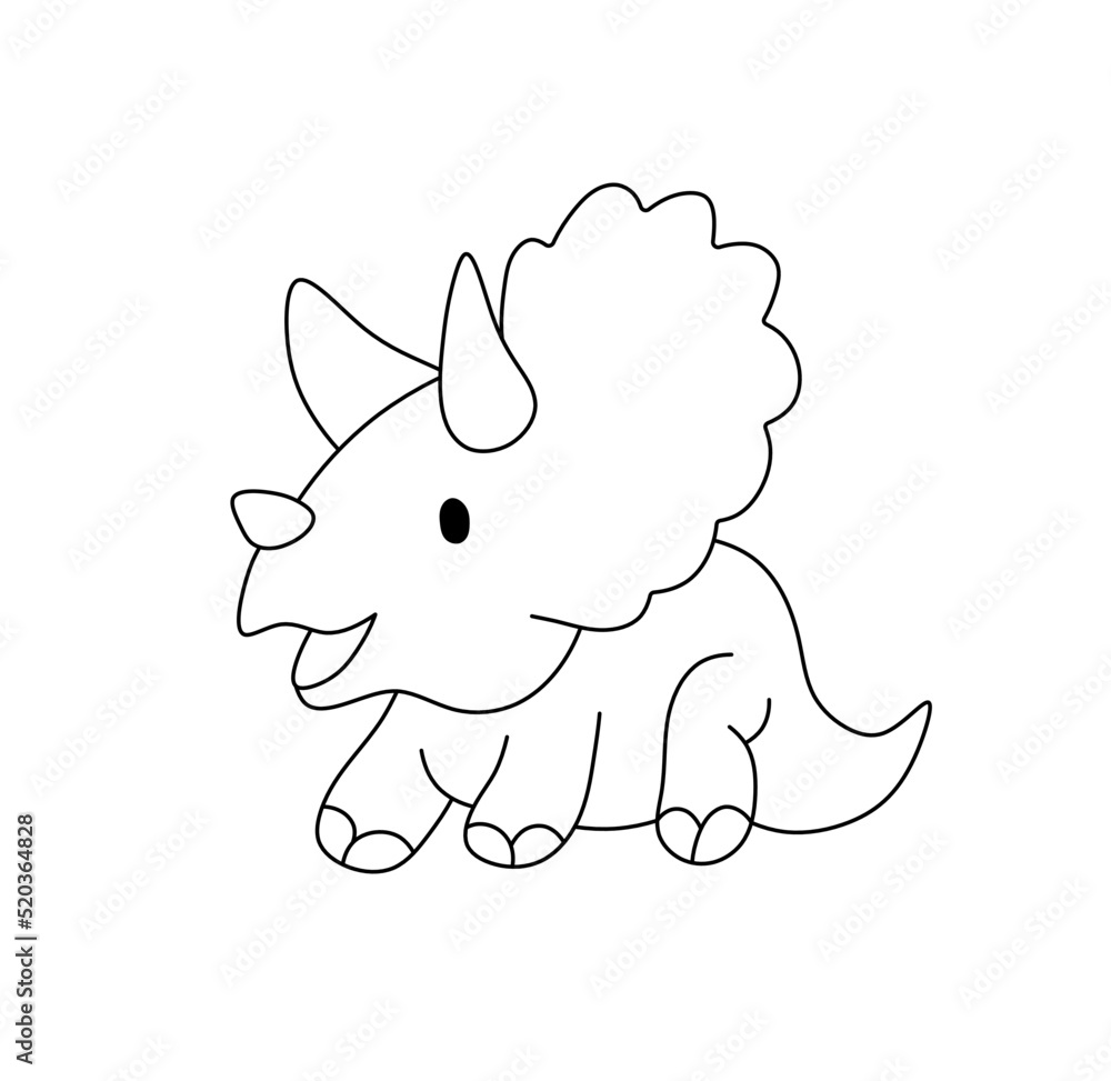 Baby Dinosaur Clipart Black And White