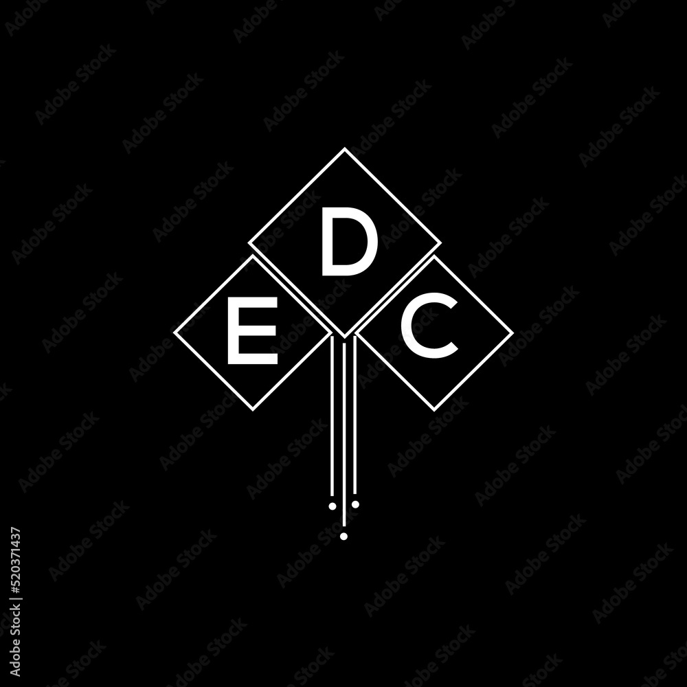 EDC letter logo design with white background in illustrator, EDC vector ...