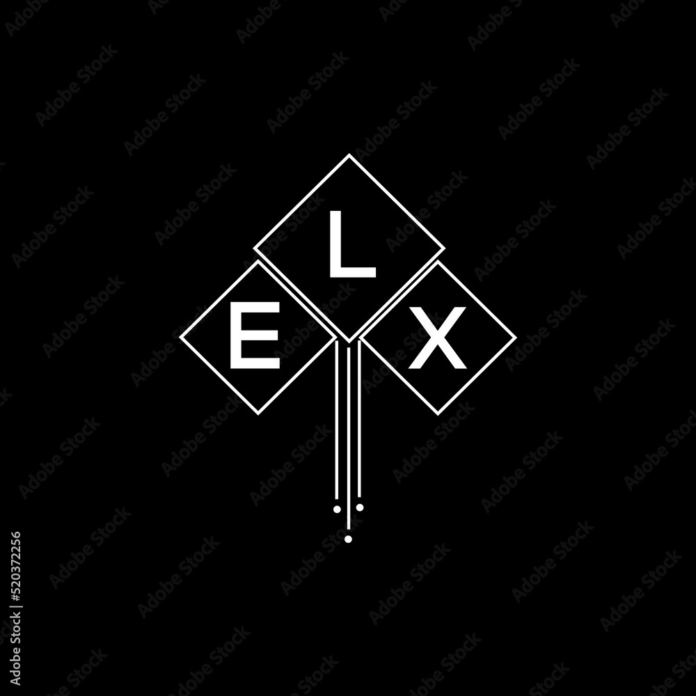 ELX letter logo design with white background in illustrator, ELX vector ...