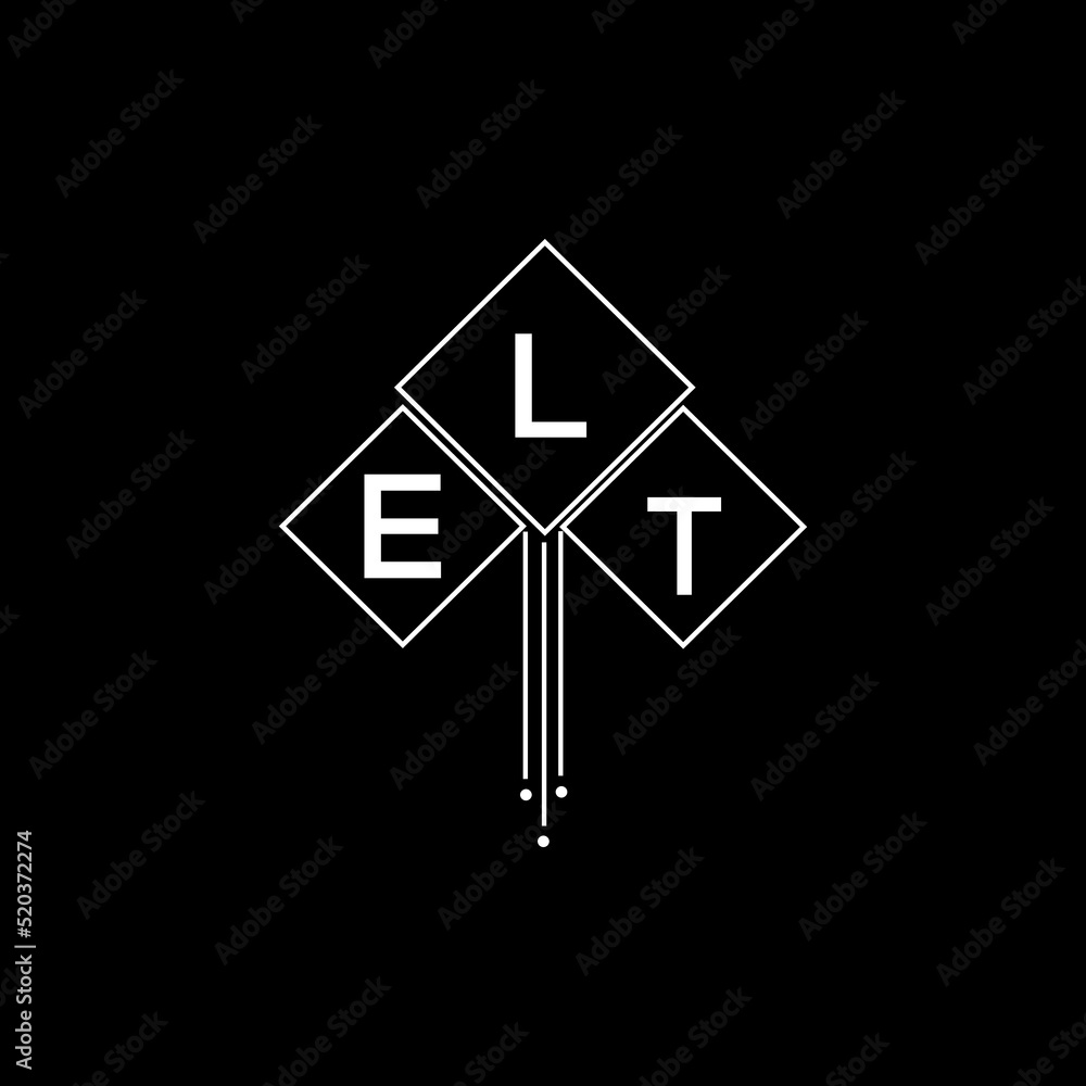 ELT letter logo design with white background in illustrator, ELT vector ...