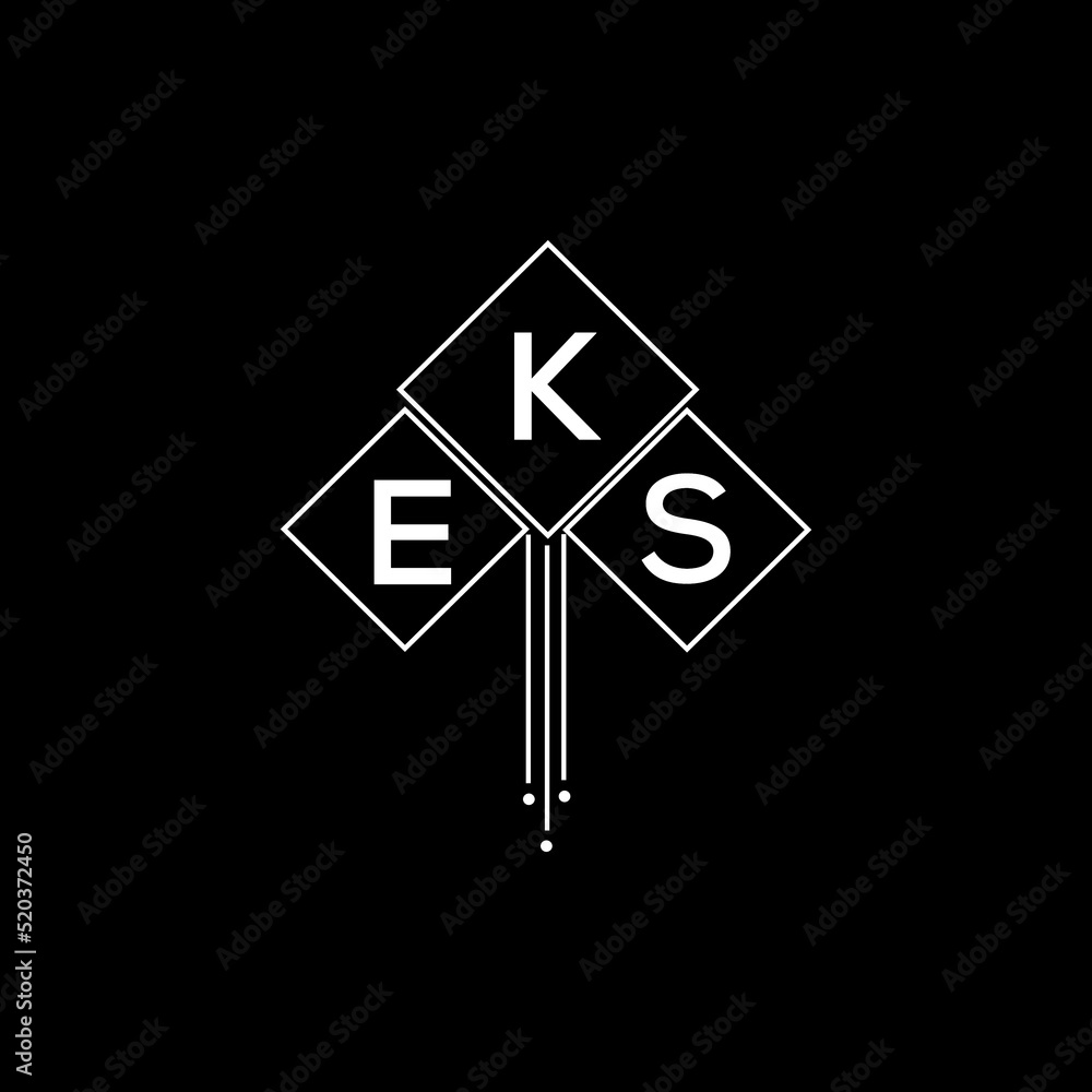 EKS letter logo design with white background in illustrator, EKS vector ...