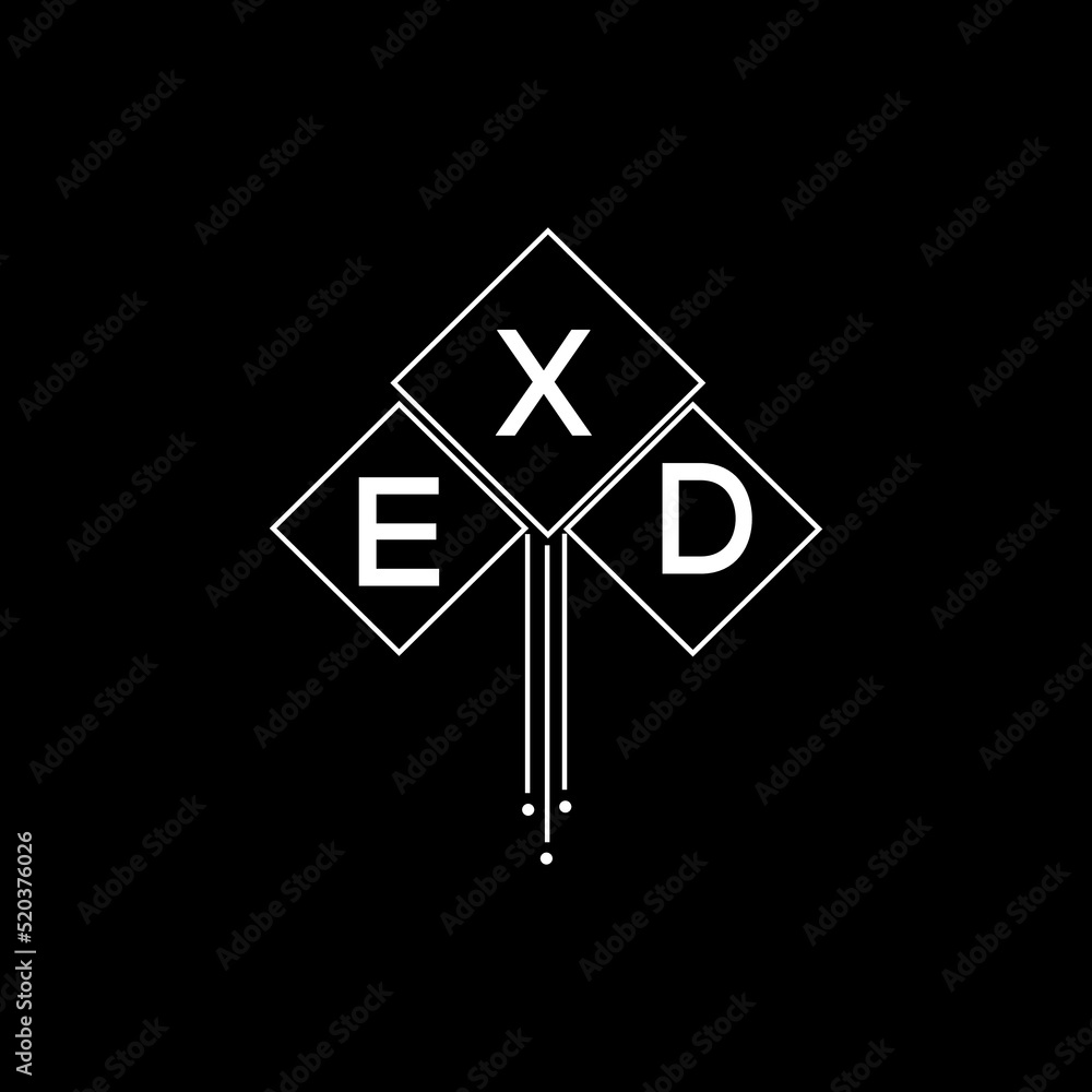 EXD letter logo design with white background in illustrator, EXD vector logo modern alphabet ...