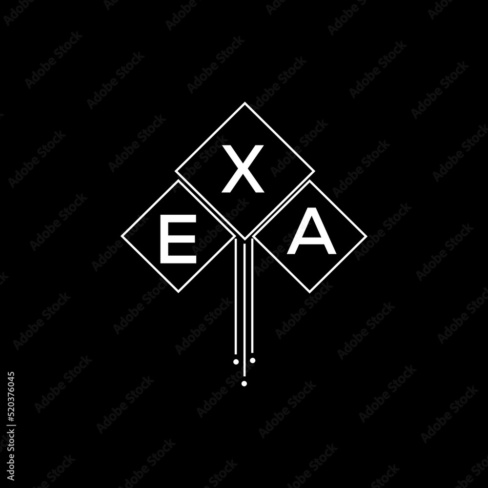 EXA letter logo design with white background in illustrator, EXA vector ...