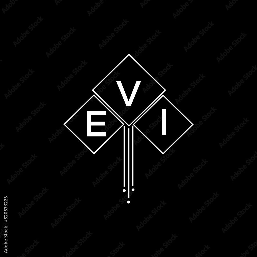 EVI letter logo design with white background in illustrator, EVI vector ...