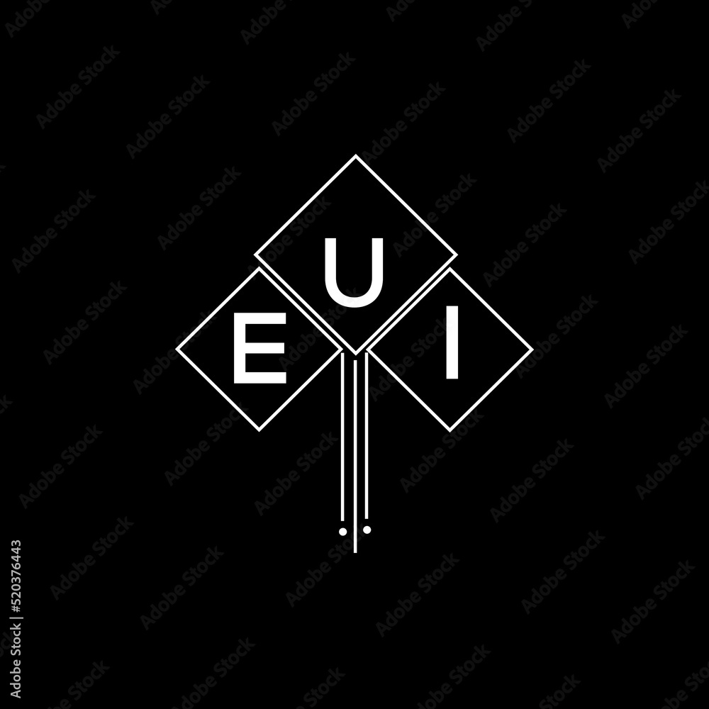EUI letter logo design with white background in illustrator, EUI vector ...