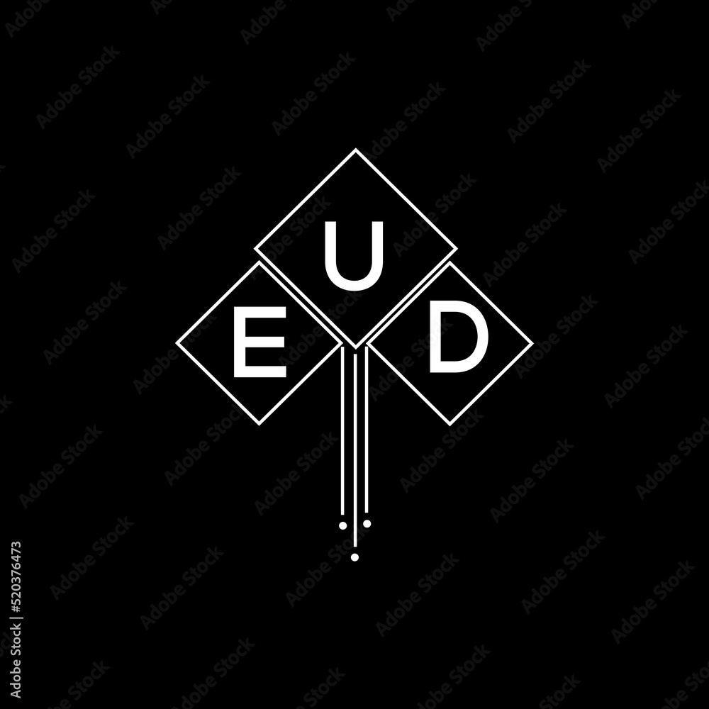 EUD letter logo design with white background in illustrator, EUD vector ...