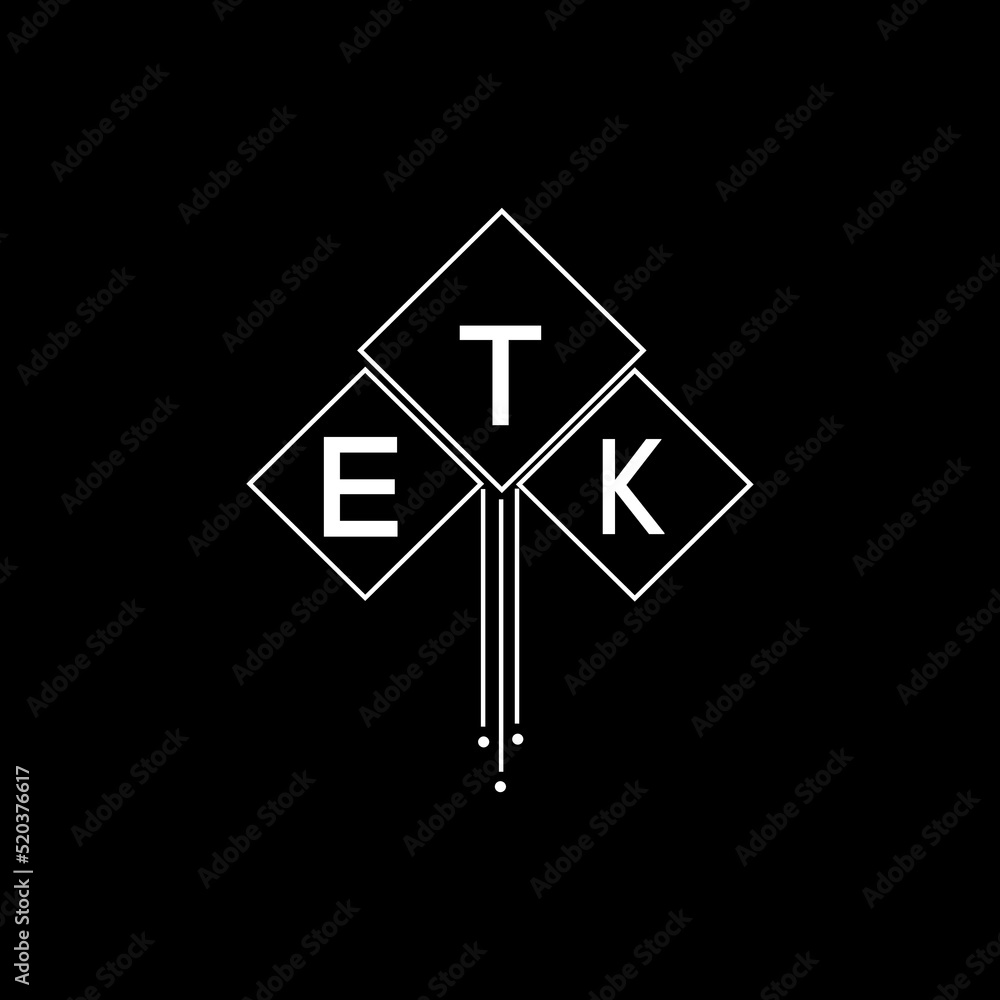 ETK letter logo design with white background in illustrator, ETK vector ...