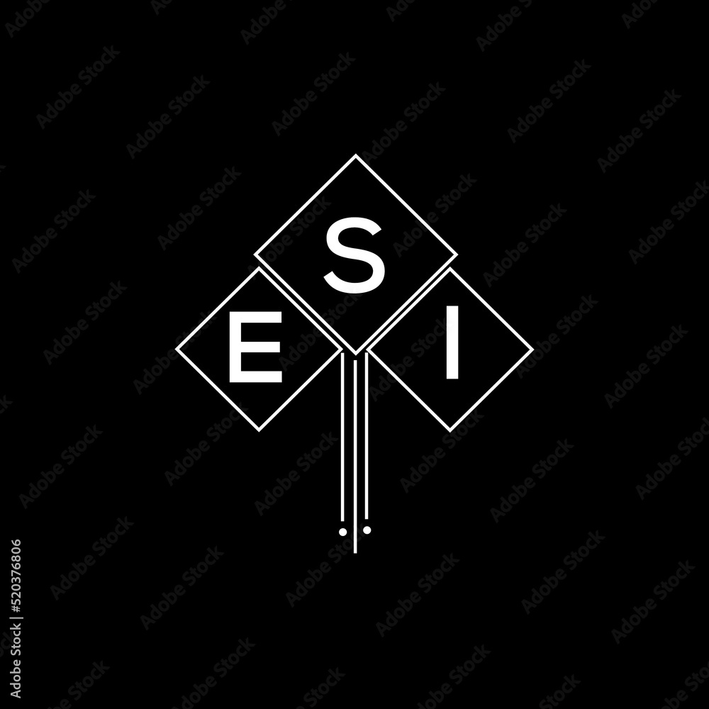 ESI letter logo design with white background in illustrator, ESI vector ...
