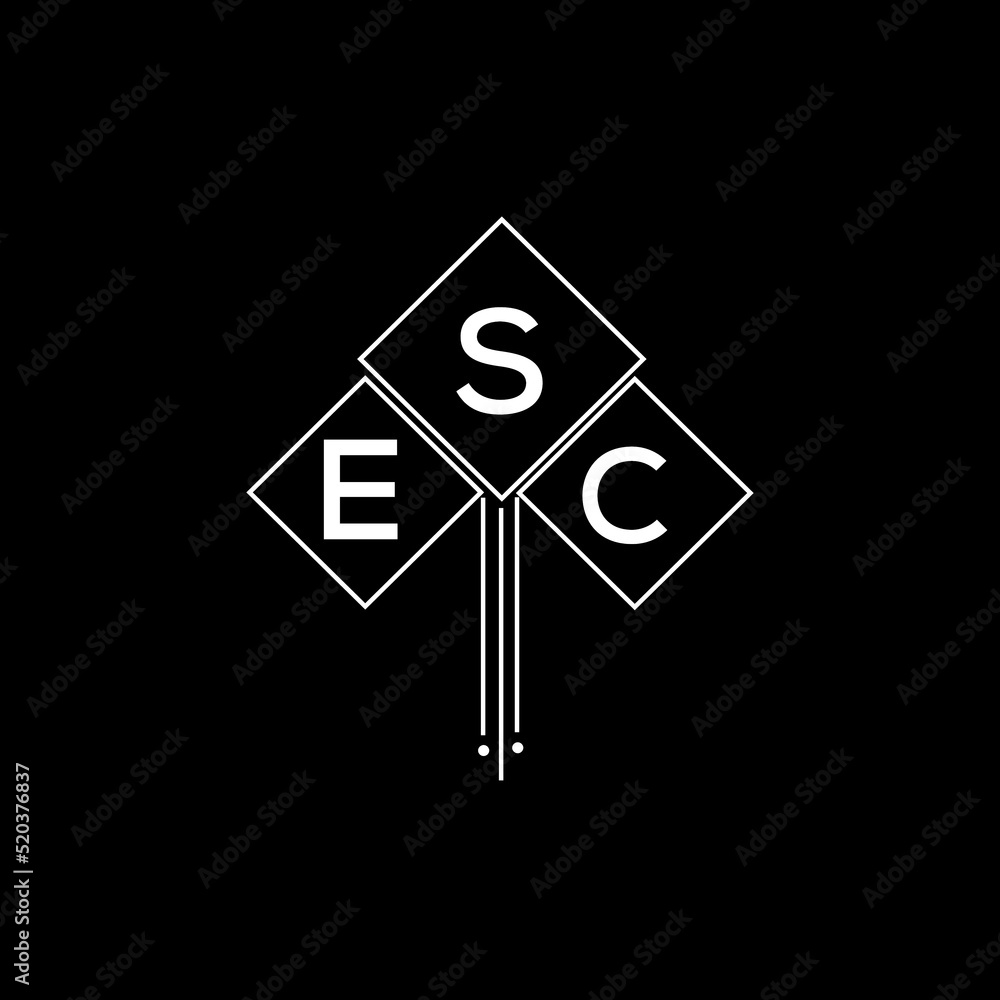 ESC letter logo design with white background in illustrator, ESC vector ...