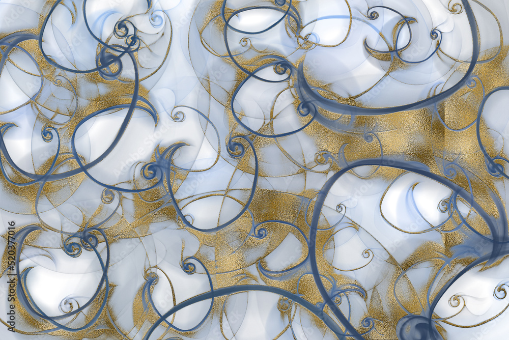 Abstract blue background with gold powder Stock Illustration | Adobe Stock