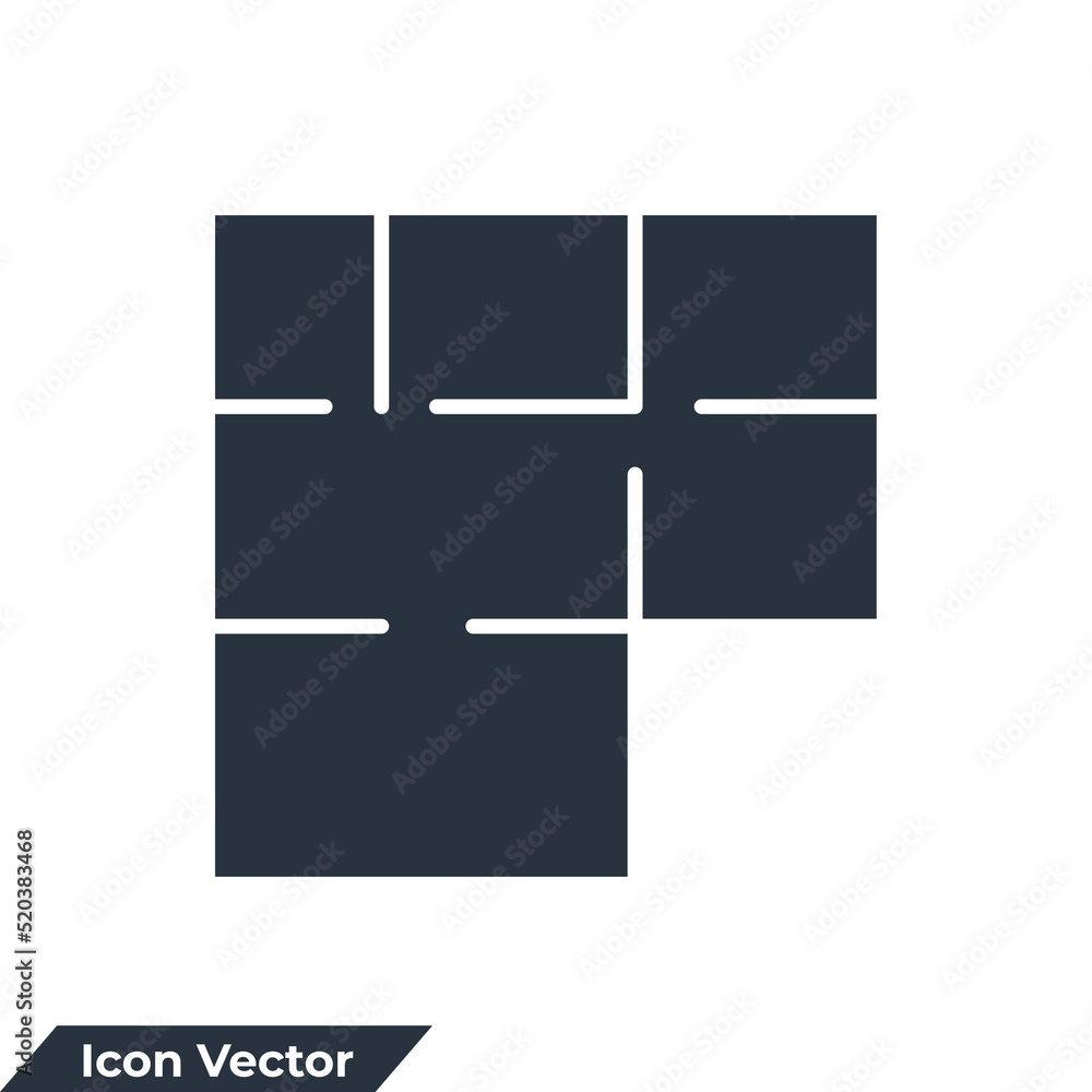 house plan icon logo vector illustration. floor plan symbol template ...