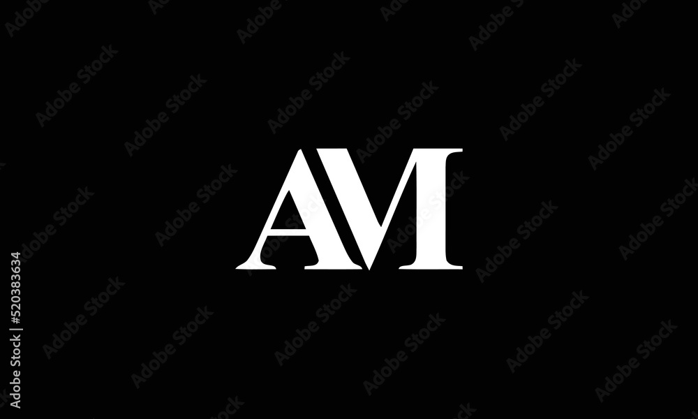 Alphabet letters Initials Monogram logo MA,AM,M and A Stock Vector ...