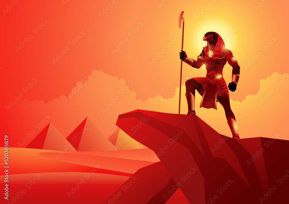 Ra the ancient Egyptian deity of the sun Stock Vector | Adobe Stock