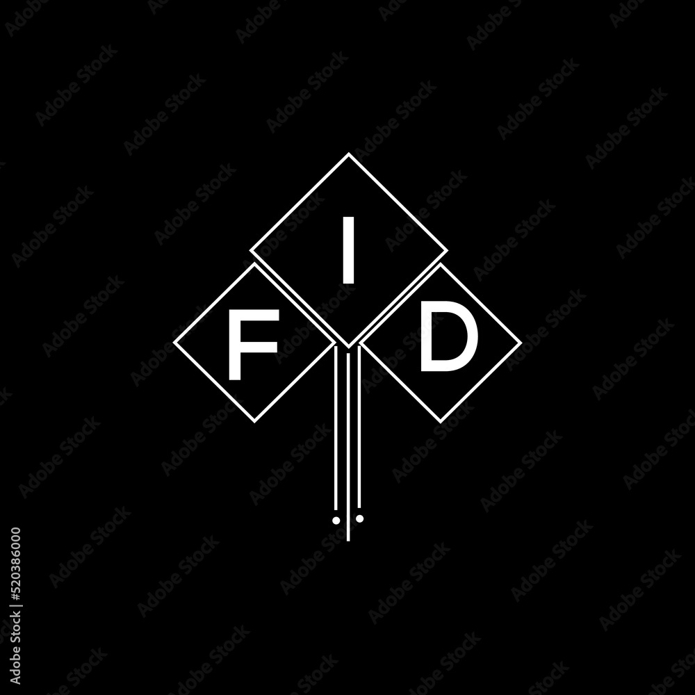 Vecteur Stock FID letter logo design with white background in ...