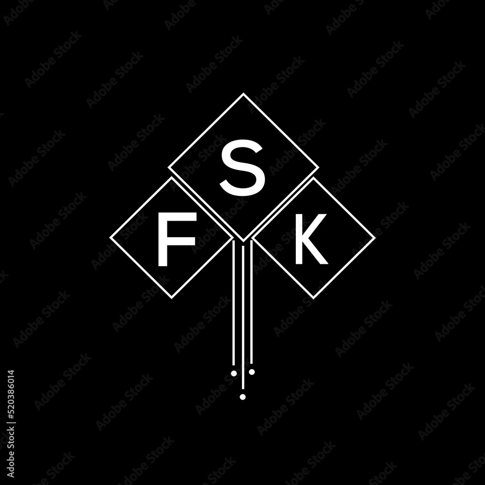 FSK letter logo design with white background in illustrator, FSK vector ...