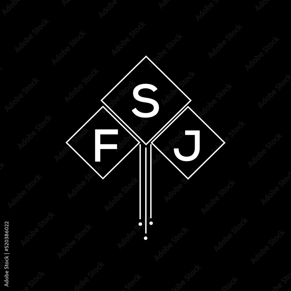 FSJ letter logo design with white background in illustrator, FSJ vector ...