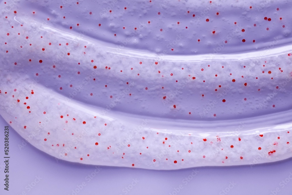 Liquid gel cosmetic smudge pink micro capsules microsphere texture ...