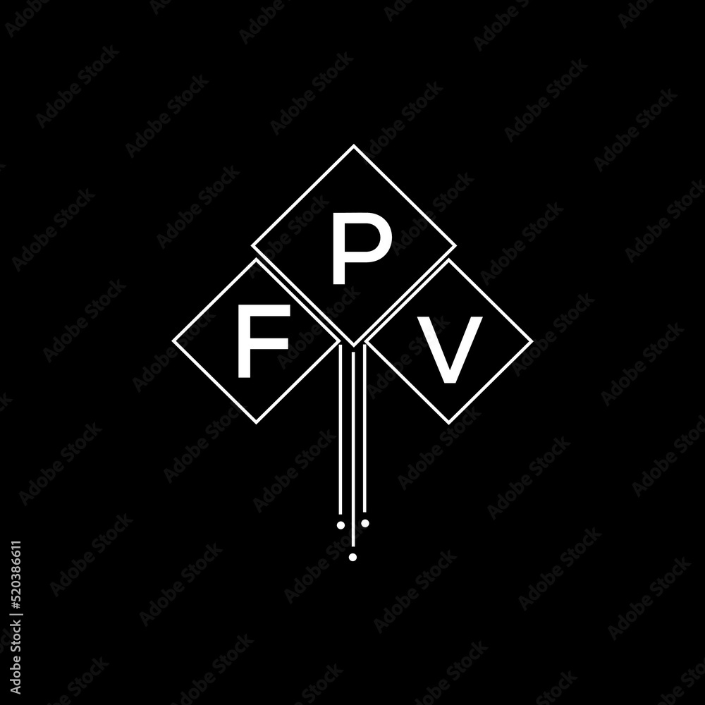 FPV letter logo design with white background in illustrator, FPV vector ...