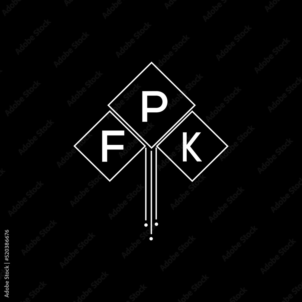 FPK letter logo design with white background in illustrator, FPK vector ...