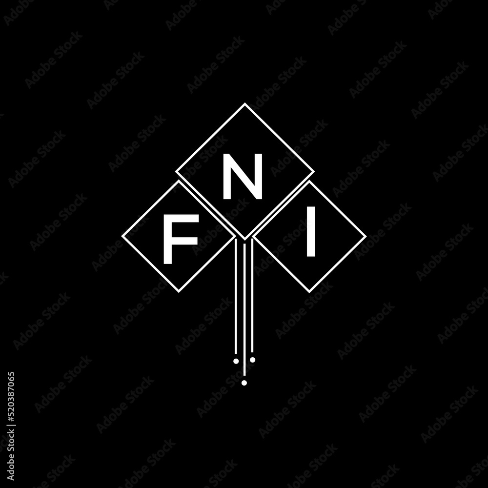 FNI letter logo design with white background in illustrator, FNI vector ...
