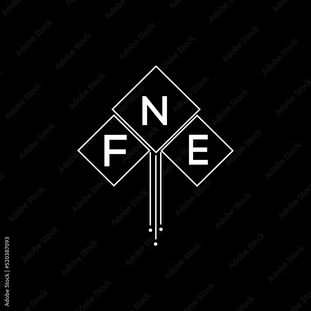 FNE letter logo design with white background in illustrator, FNE vector ...