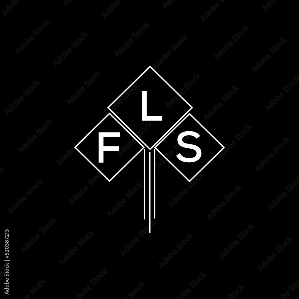 Vetor do Stock: FLS letter logo design with white background in ...