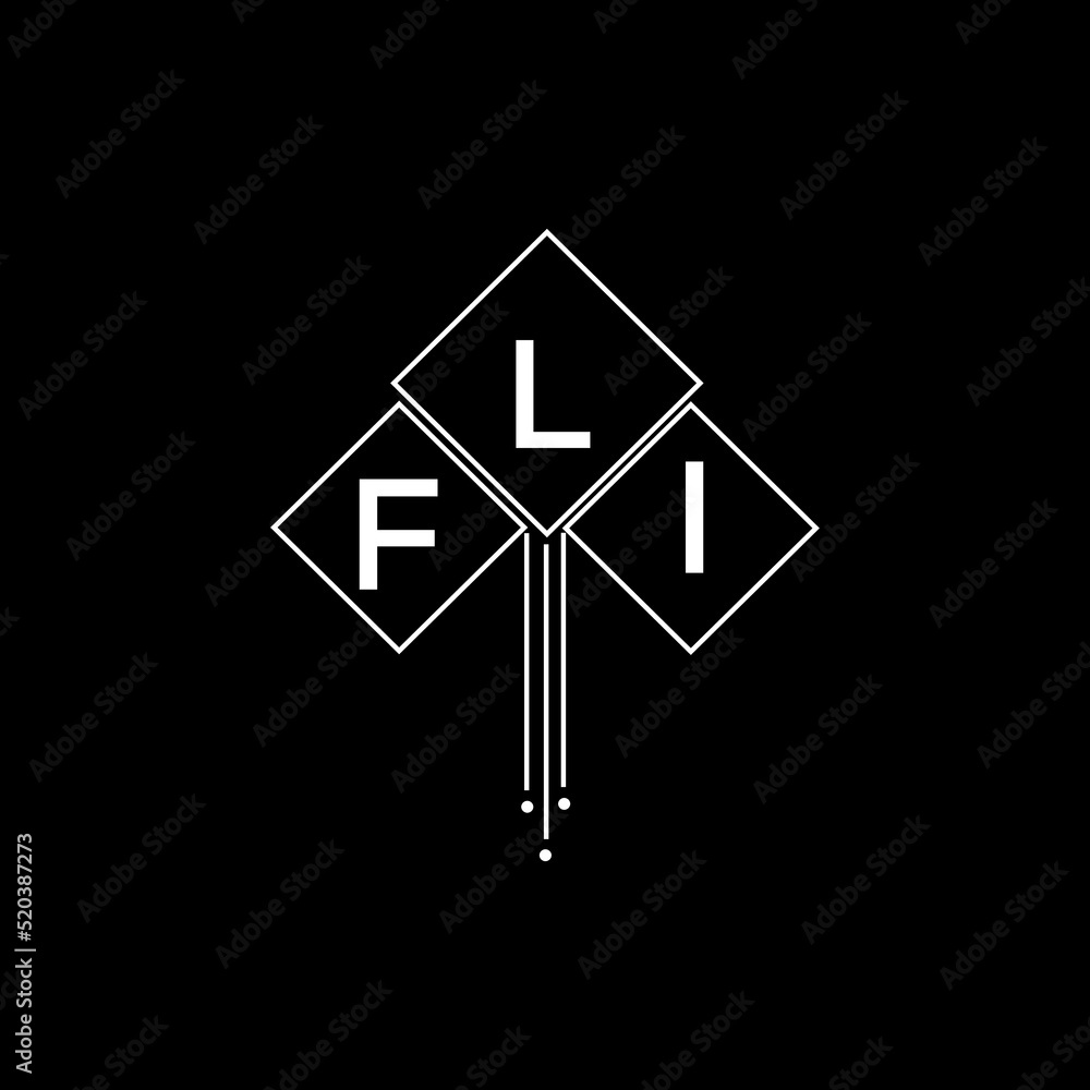 FLI letter logo design with white background in illustrator, FLI vector ...