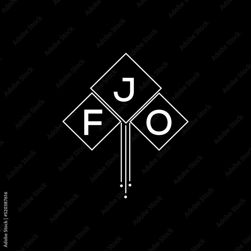 FJO letter logo design with white background in illustrator, FJO vector ...