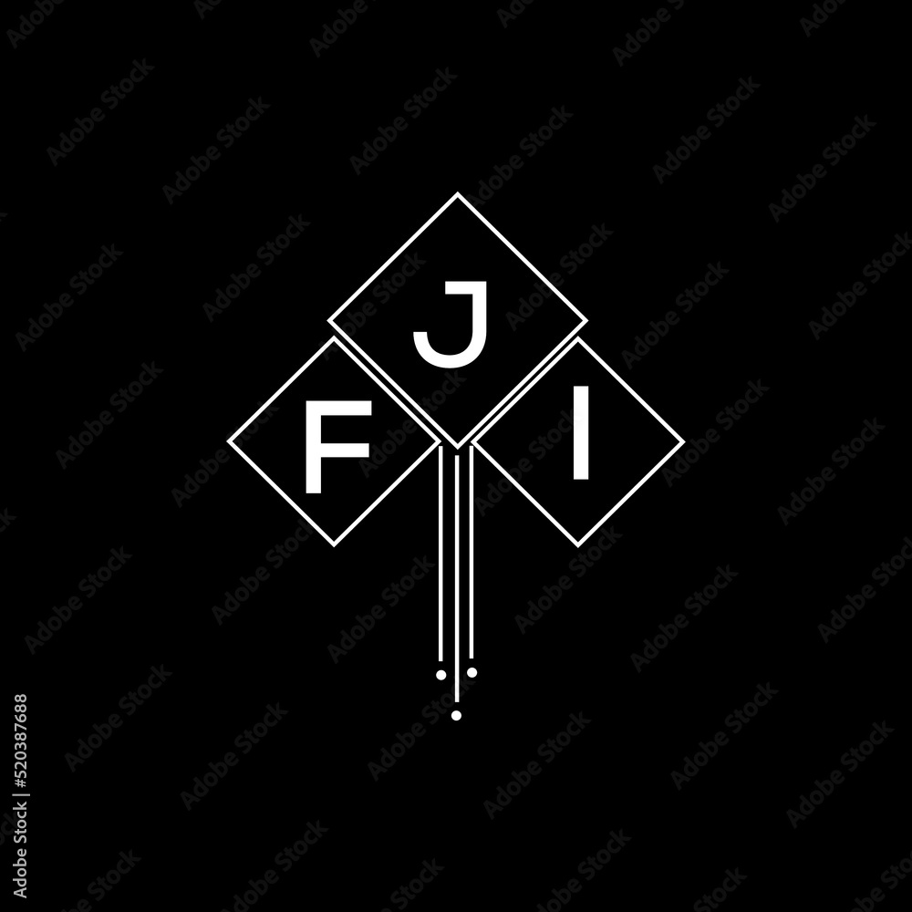 FJI letter logo design with white background in illustrator, FJI vector ...