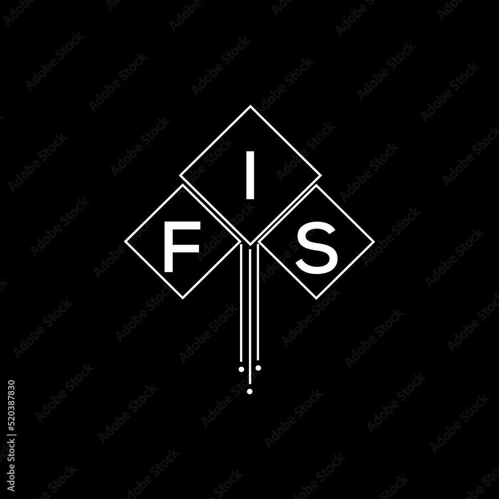FIS letter logo design with white background in illustrator, FIS vector ...
