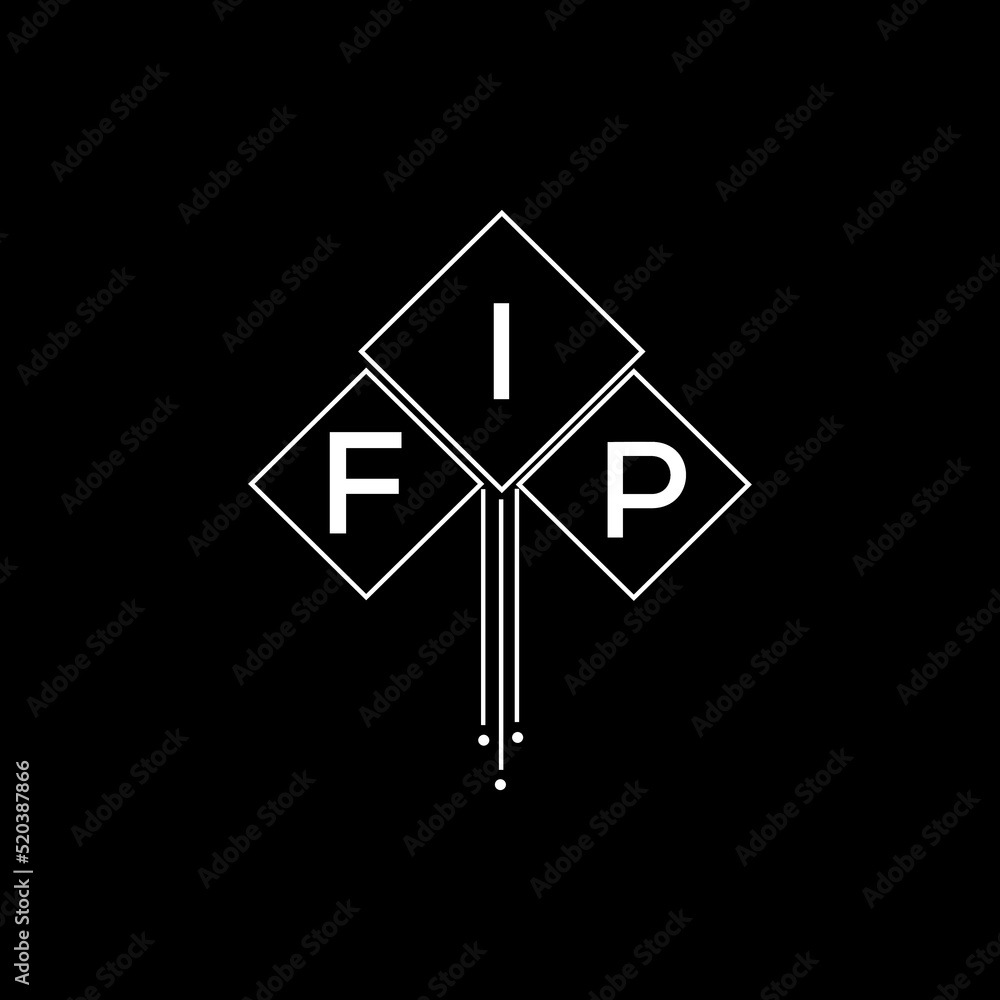 FIP letter logo design with white background in illustrator, FIP vector ...